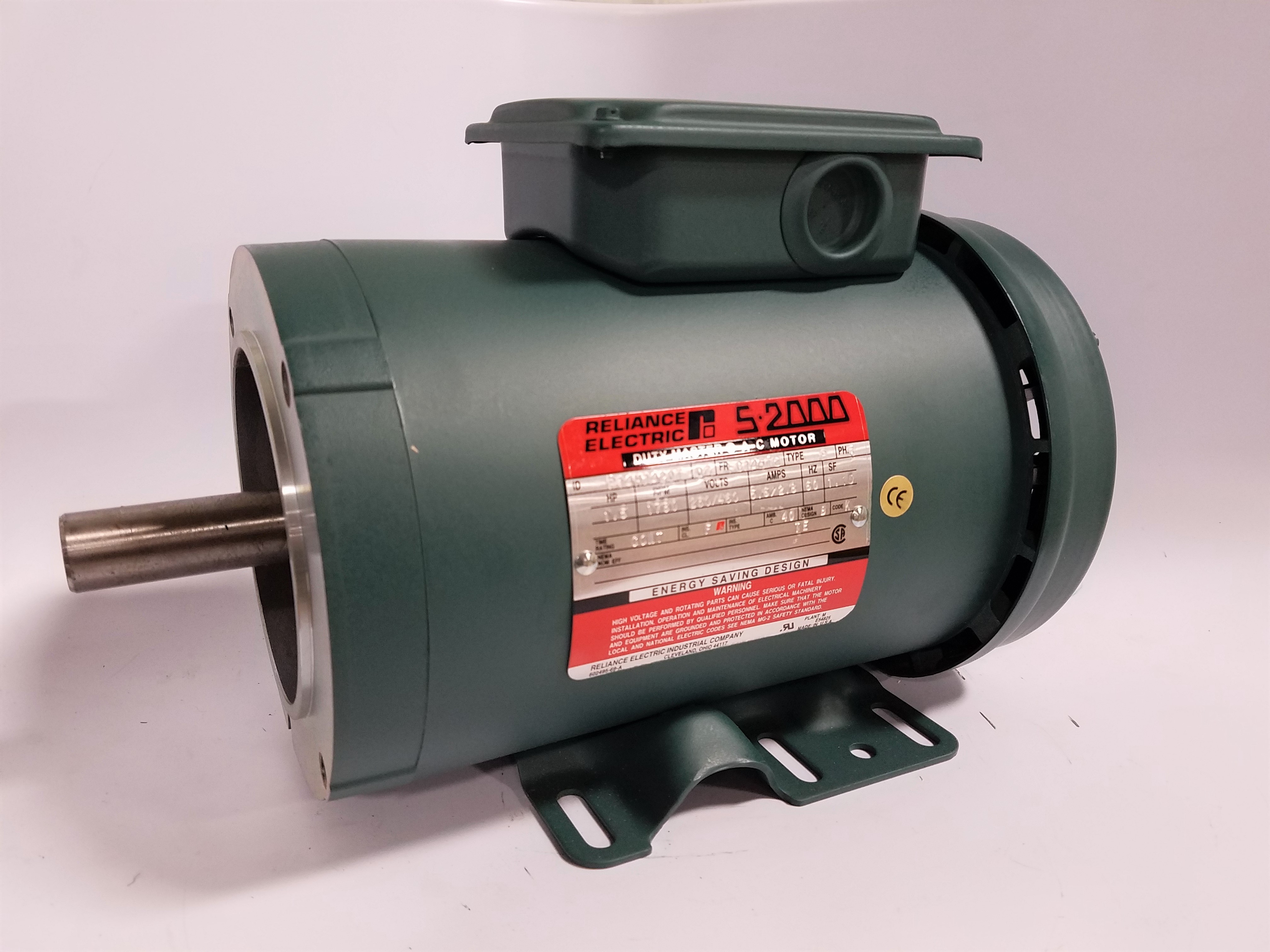 New Reliance Motor P14H1420T 1730RPM 1.5HP 230/460V 60Hz S2000 FC145TC ...